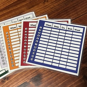 Catan Individual Resource Card- Digital Download - Etsy