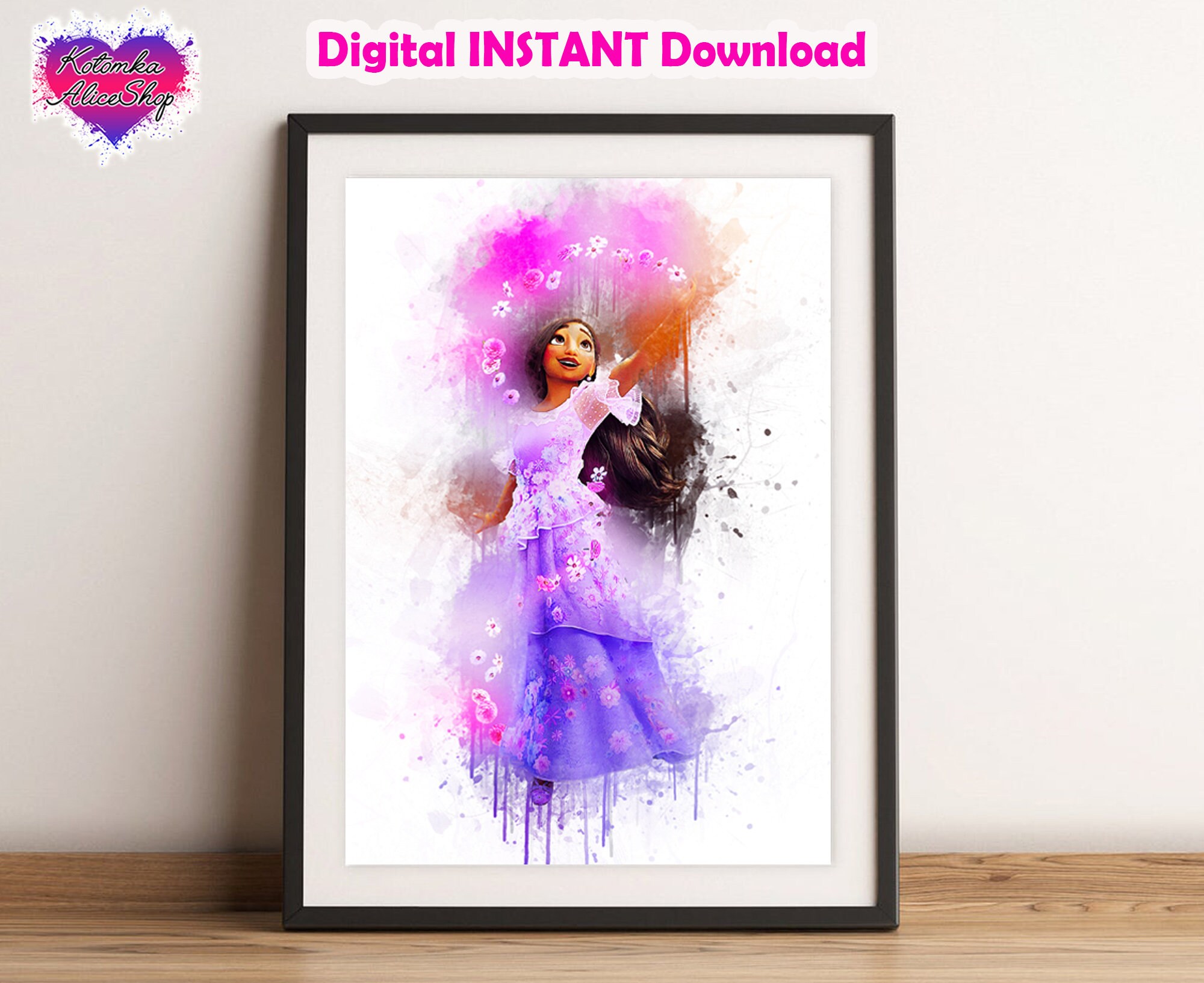 Watercolor Splash Poster Party Supplies mirabel Poster - Etsy