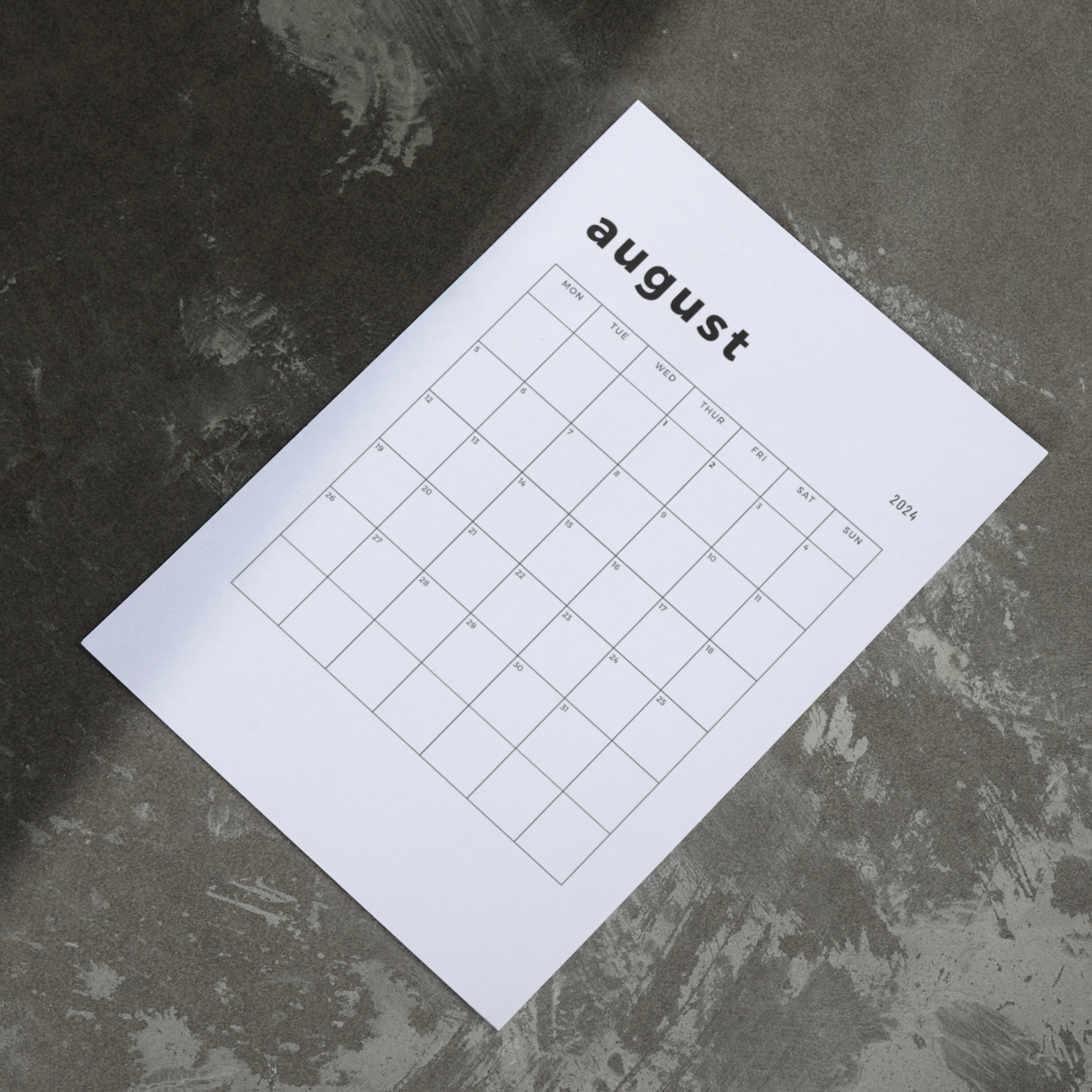 Printable 2024 Portrait Month to View Calendar Digital Download ...