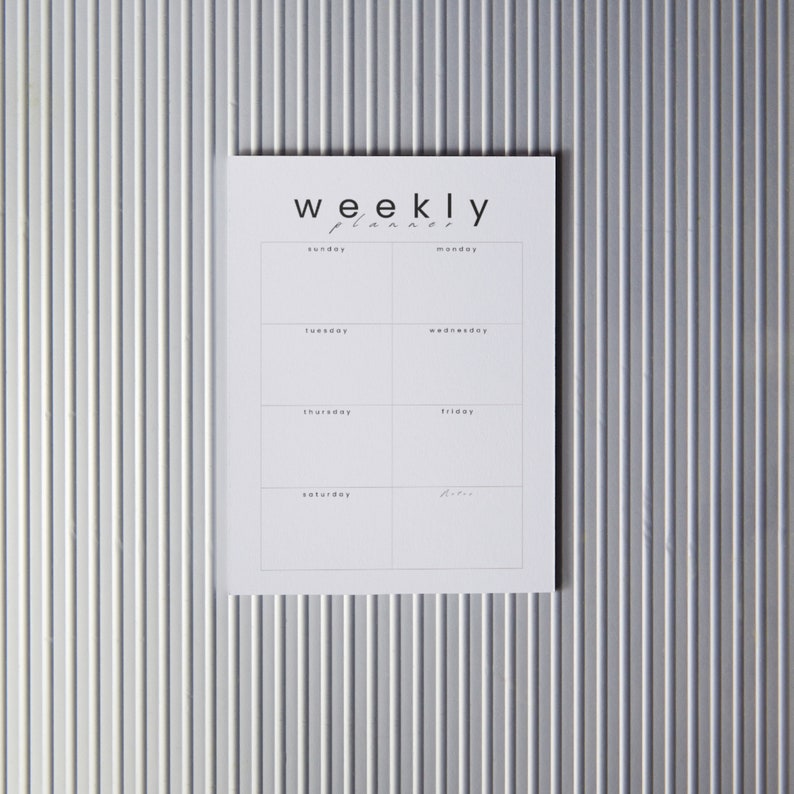 Printable Weekly 7 Day Planner Digital Download Template - Etsy