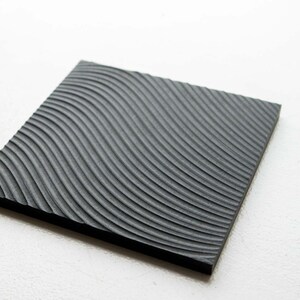 Authentic Square Black Japanese Coasters Pair. Crafted From Recycled ...