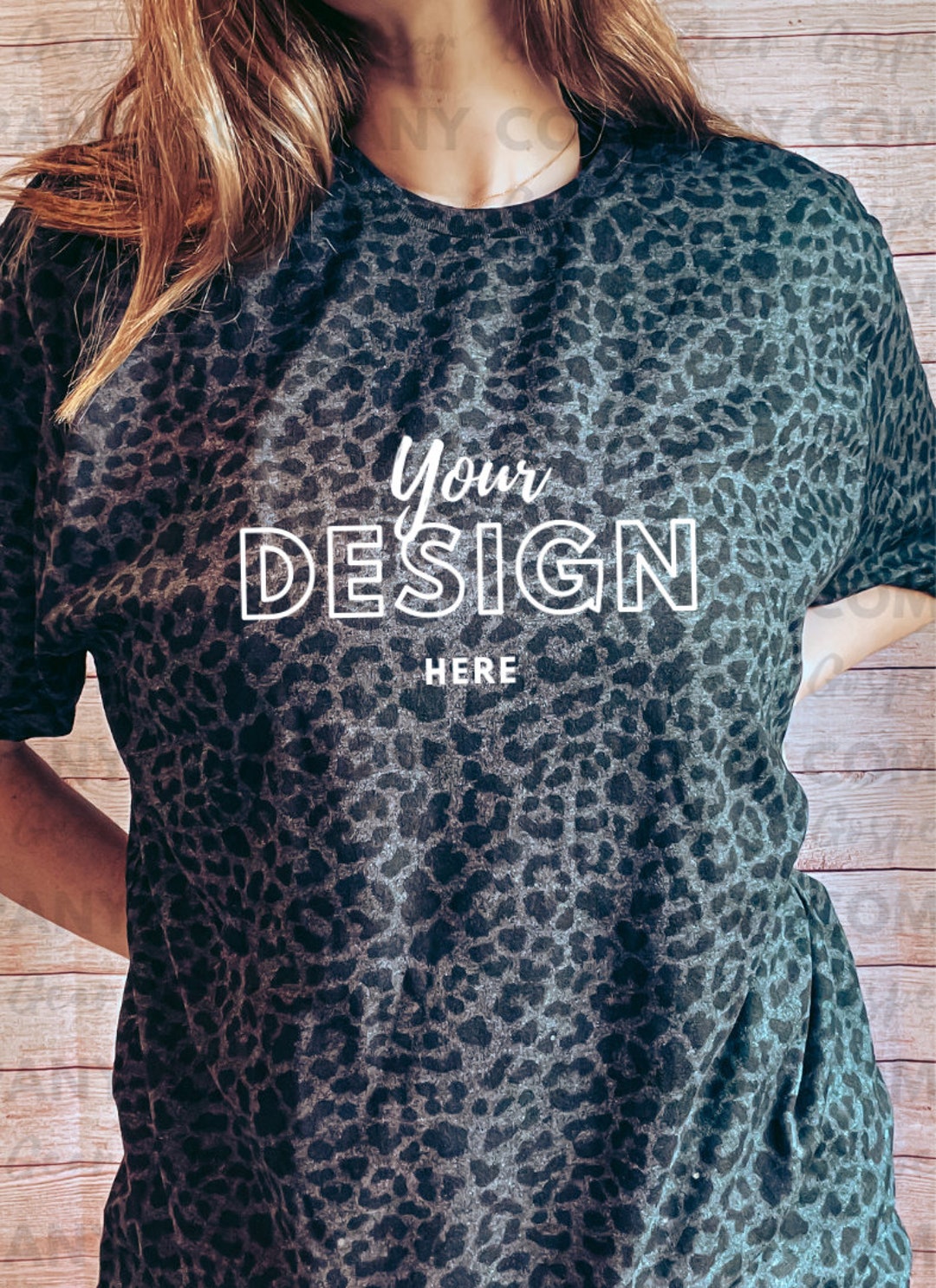 Black Leopard LAT 6901 Mockup L Tshirt Mockup L Model Mockup L Womens ...