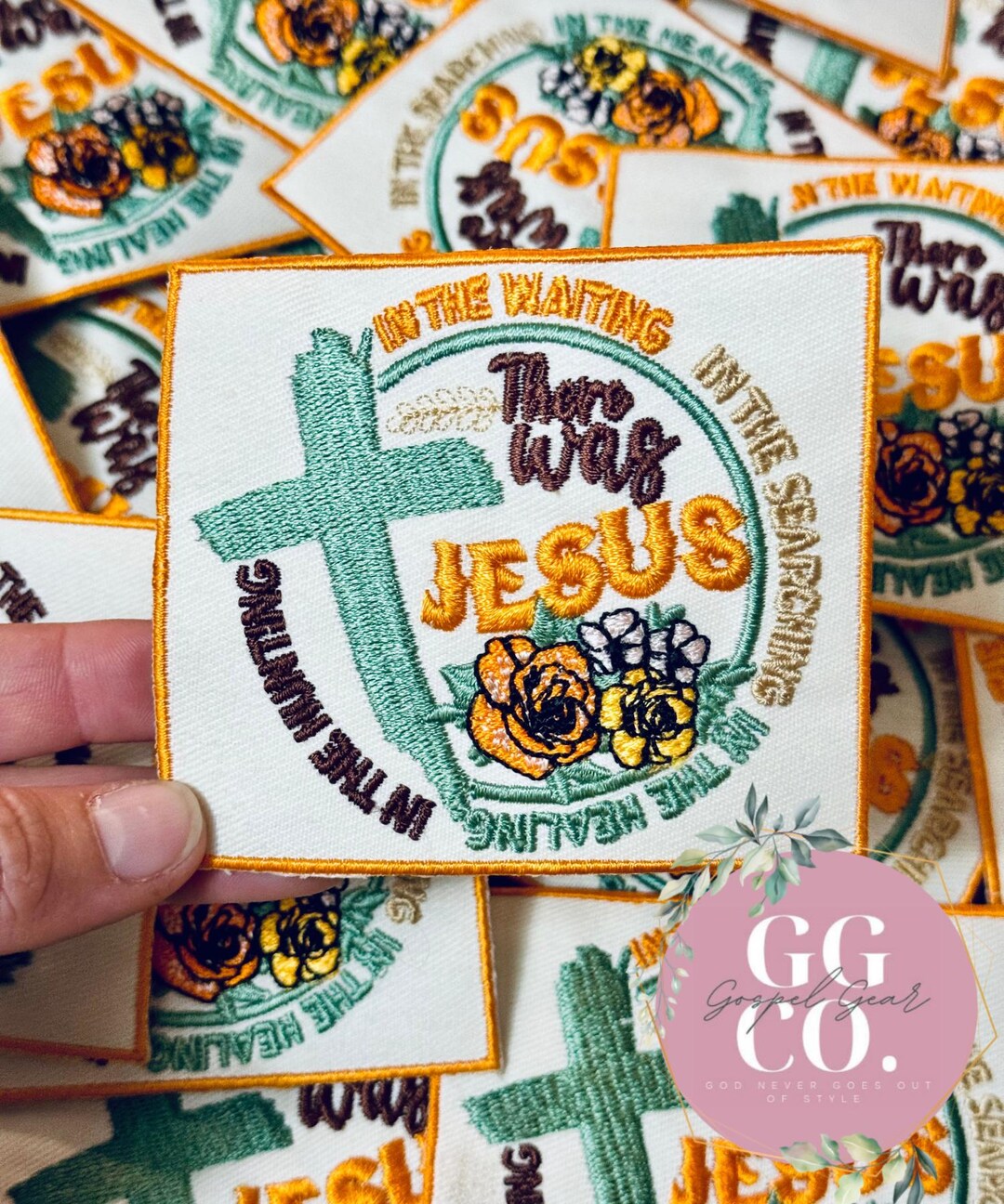 There Was Jesus Cross Patch, Christian Hat Patch, Embroidered Patch ...