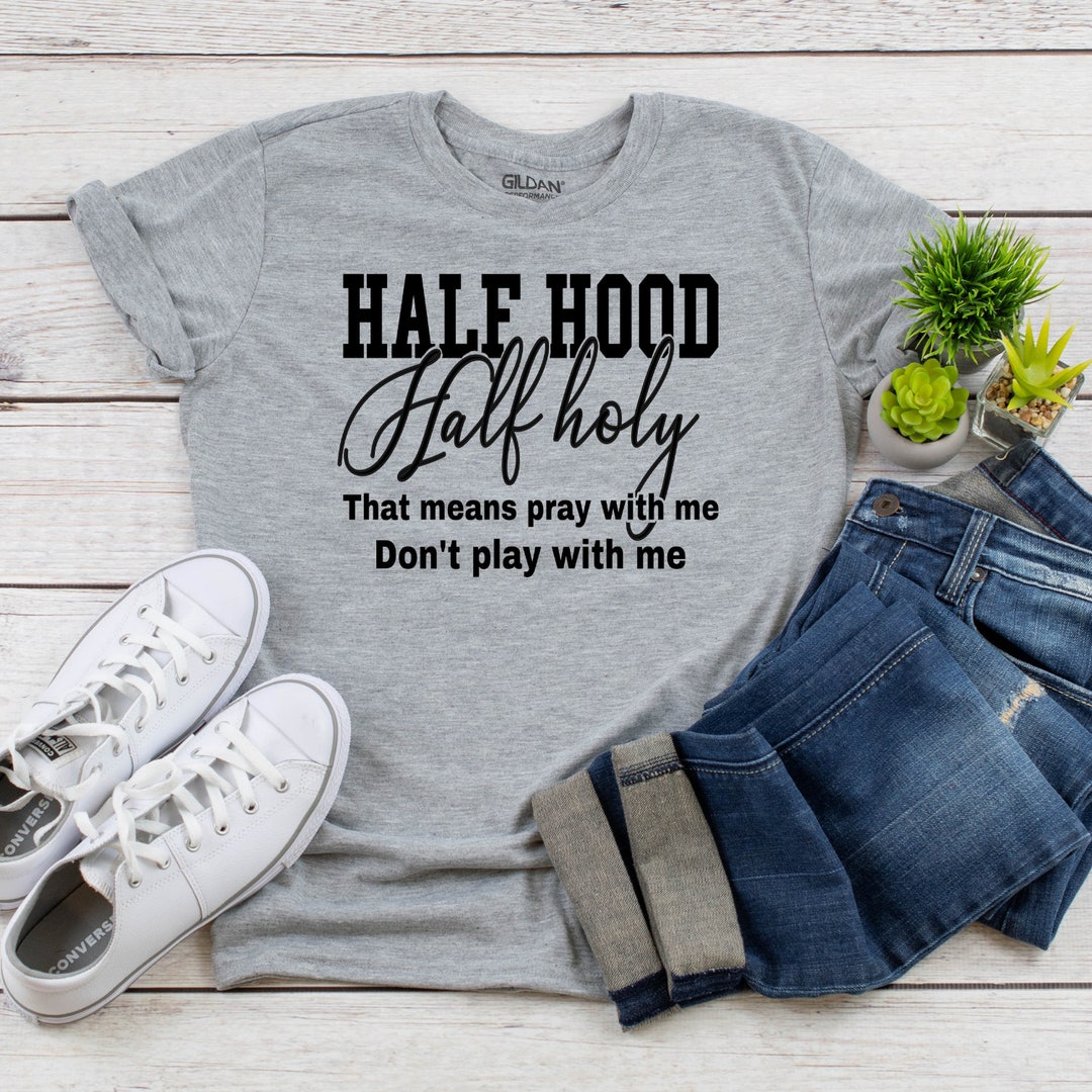 Christian Tee Holy & Hood Bleached Christian Tee Jesus Tee Christian ...