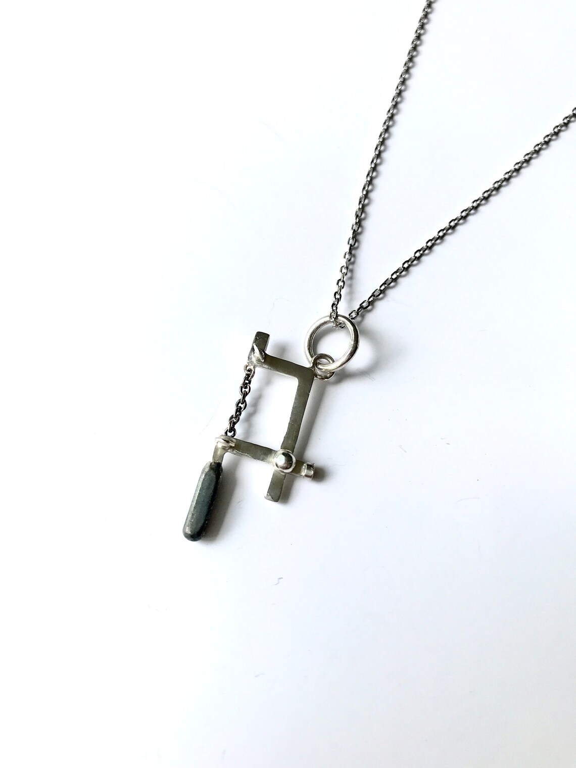 Jeweler's Saw Pendant Handmade Sterling Silver Miniature | Etsy