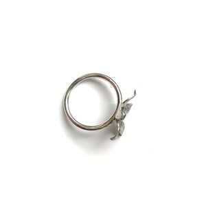 Delicate Flower Ring No. 2 - Handmade Sterling Silver Textured ...