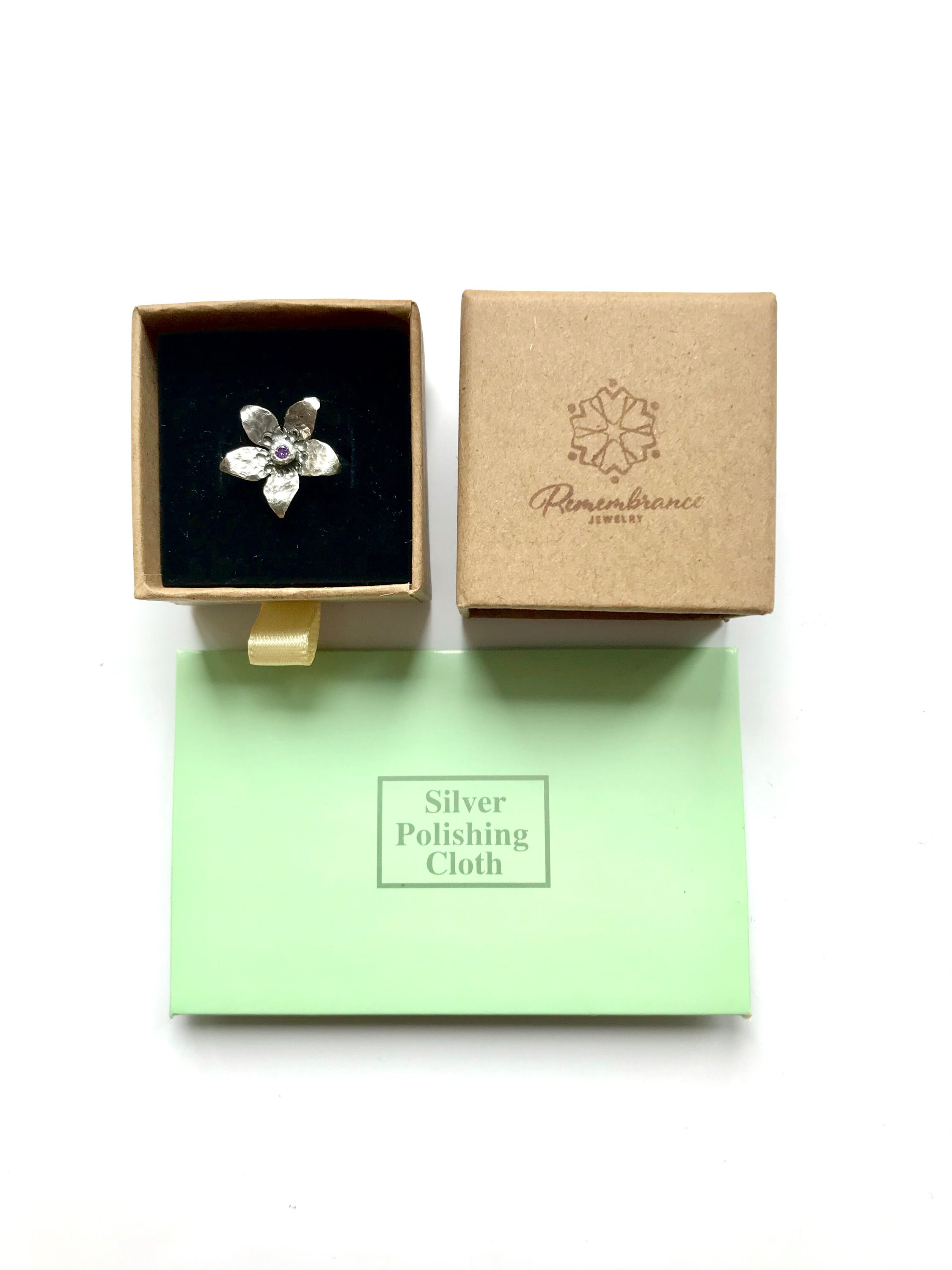 Delicate Flower Ring No. 2 Handmade Sterling Silver Textured | Etsy