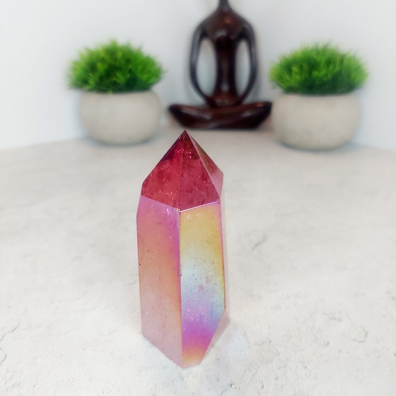 Ruby Aura Quartz - Etsy
