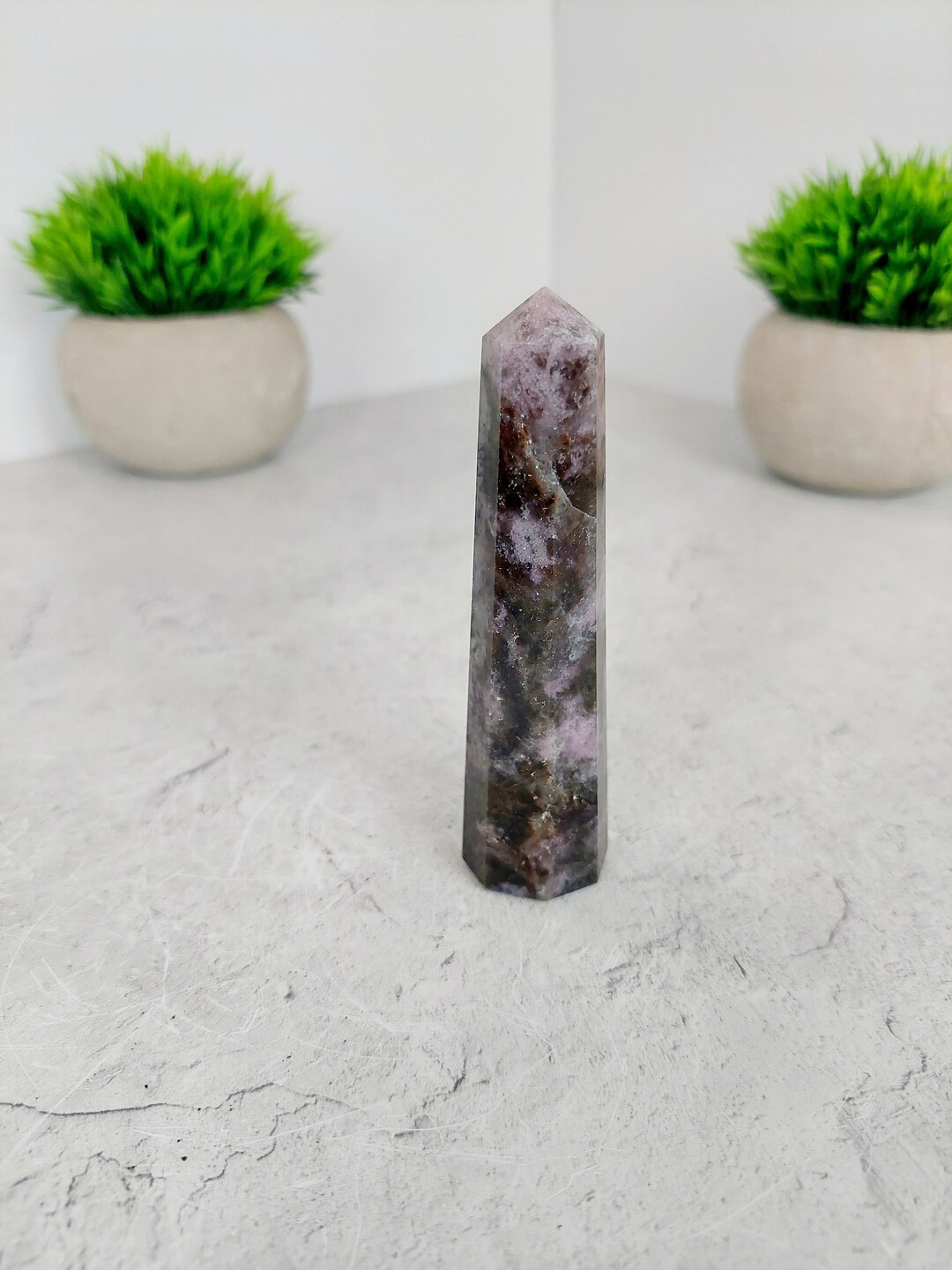 UV Reactive Ruby in Quartz Tower | Health | Knowledge | Wealth - Etsy