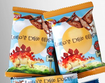 DINOSAUR CHIP BAG Dinosaur Printable Chip Bag Dino Birthday - Etsy