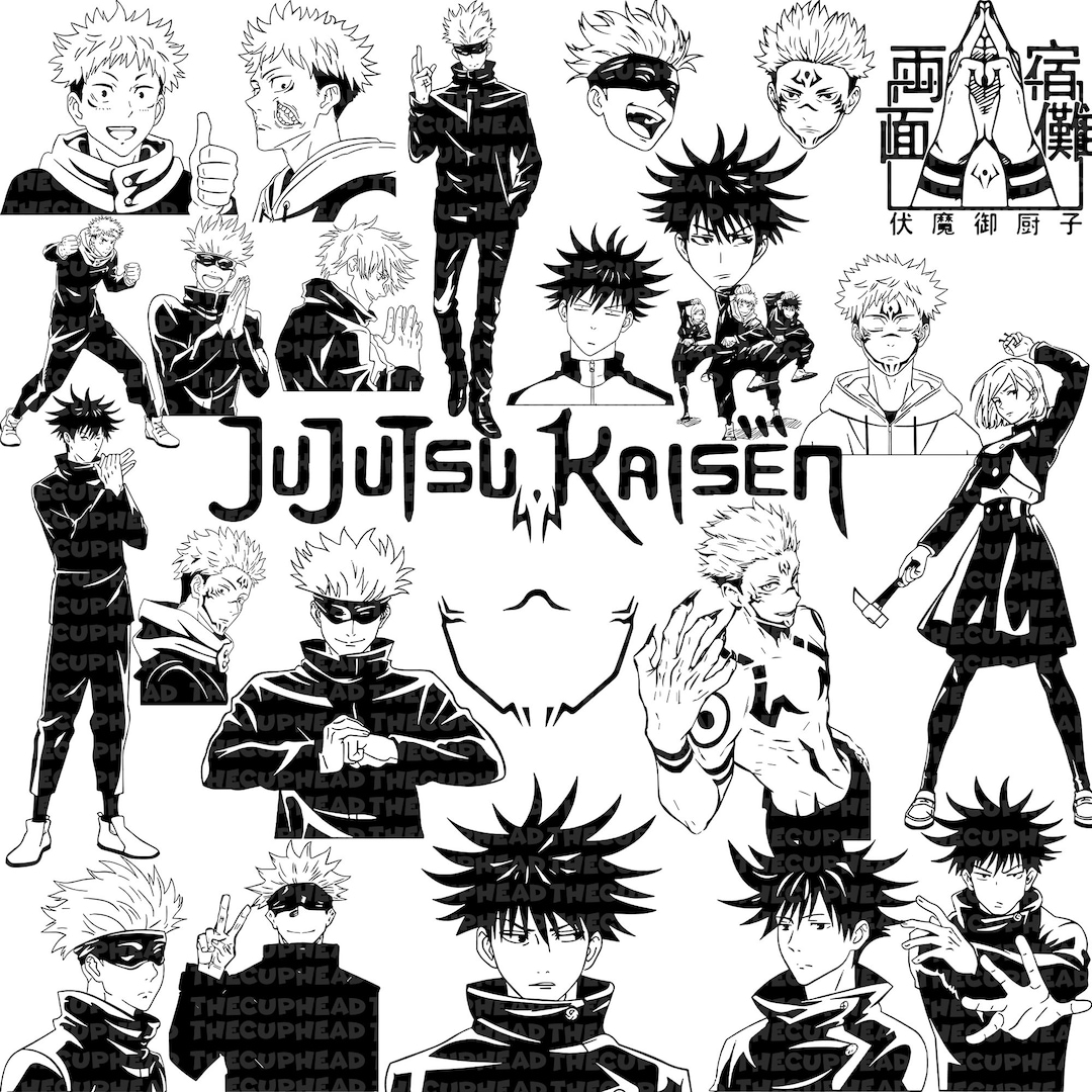 20 Jujutsu Kaisen SVG Bundle, Anime SVG, Svg-png-pdf, Manga SVG, Cut ...