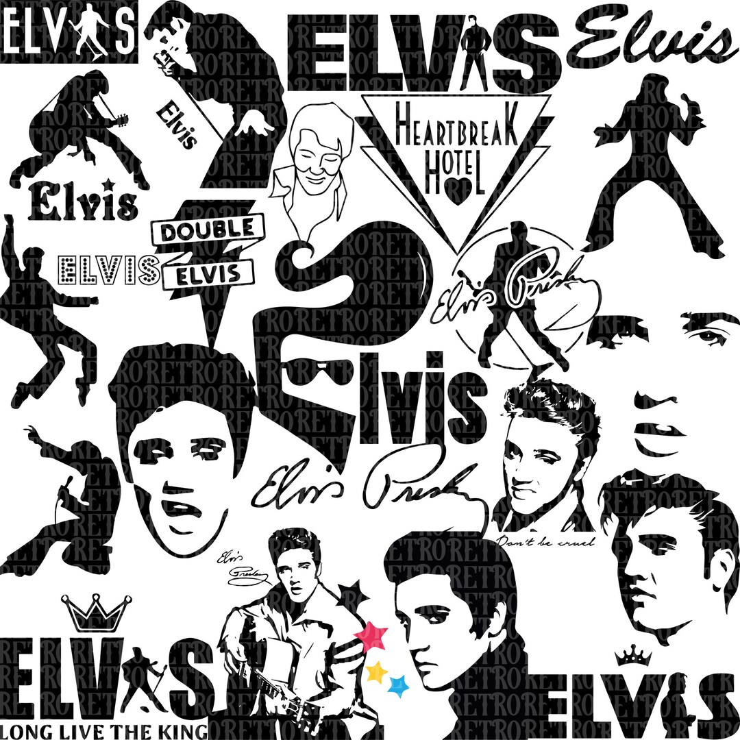 Elvis Presley Svg Bundle Svg Png Pdf Cut File For Cricut Rock N Roll