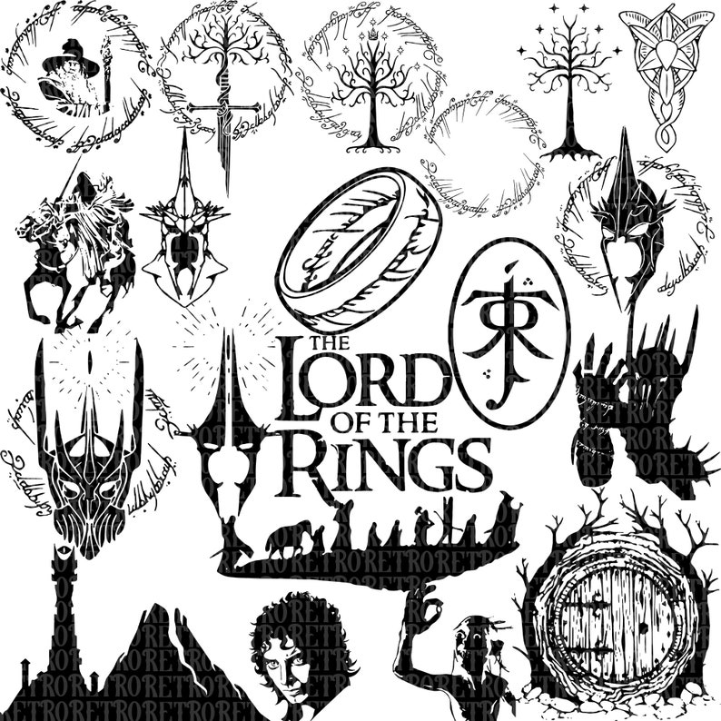 Lord of the Rings SVG Bundle, LOTR SVG, Svg, Png, Pdf, Cut File for ...