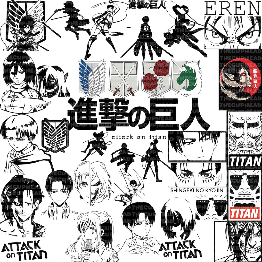 30 Attack on Titan SVG Bundle, AOT Svg, Svg-png-pdf, Anime SVG, Cut ...