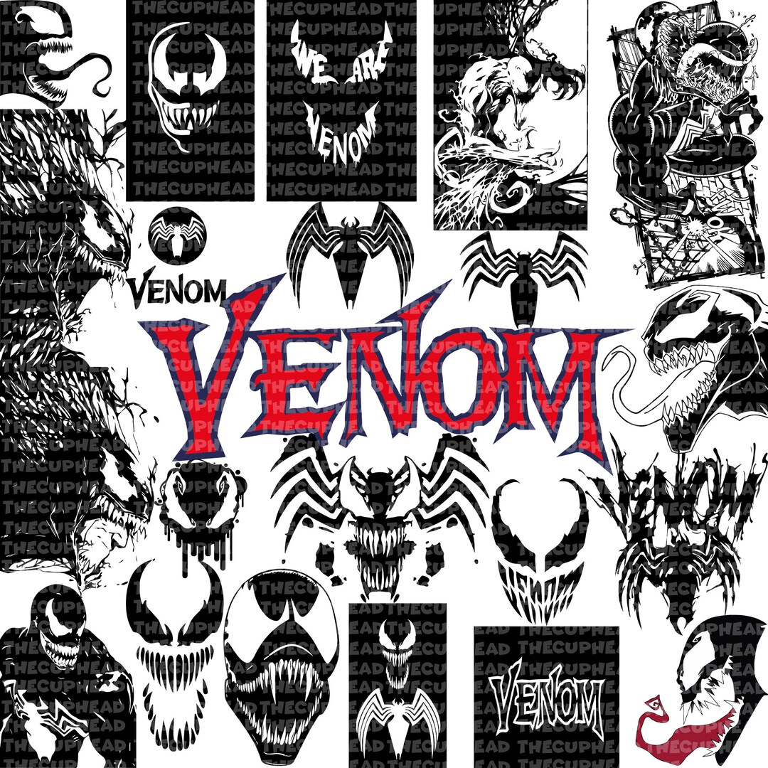 20 Venom SVG Bundle, Marvel Venom SVG, Svg-png-pdf, Spider-man SVG, Cut ...