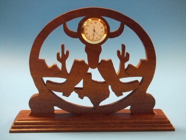 Handmade Walnut Wood Texas Clock - Etsy