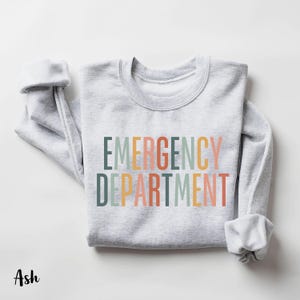 Emergency Department Crewneck, ER Nurse, Emergency Room Tech Gift, ER ...