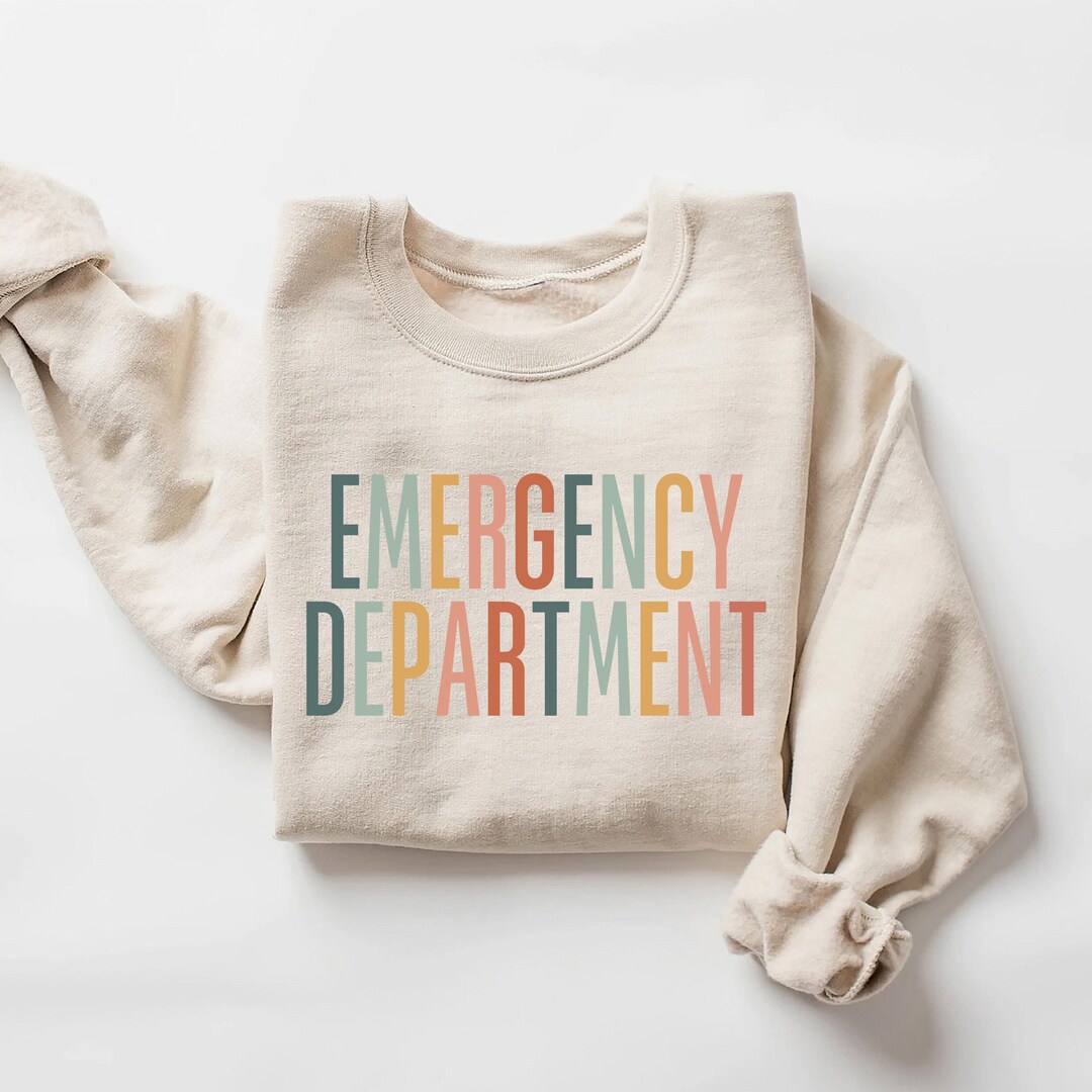 Emergency Department Crewneck, ER Nurse, Emergency Room Tech Gift, ER ...