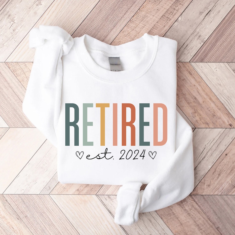 Personalized Retirement Sweatshirt: Custom Name, Retired & Loving It - Etsy