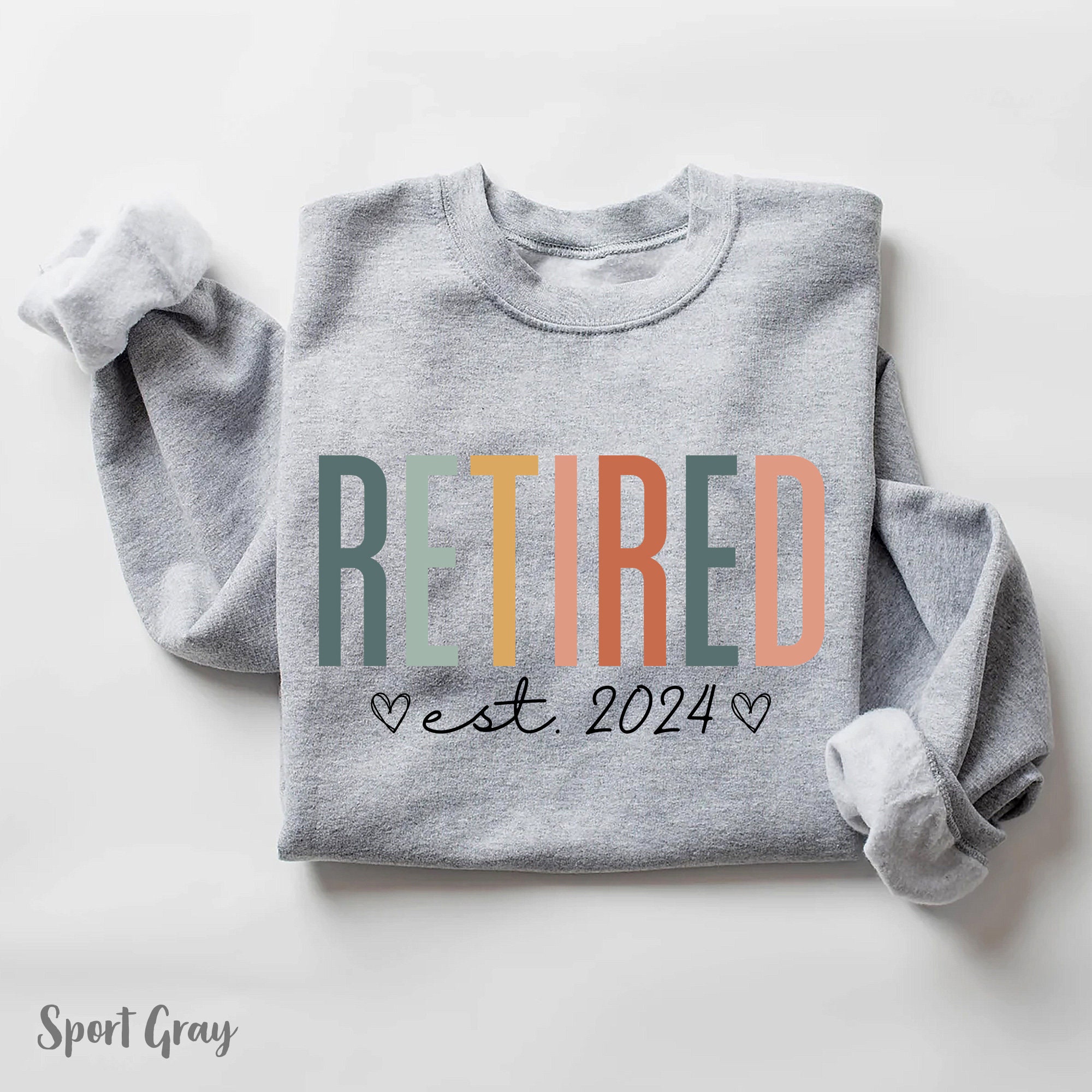 Personalized Retirement Sweatshirt: Custom Name, Retired & Loving It - Etsy