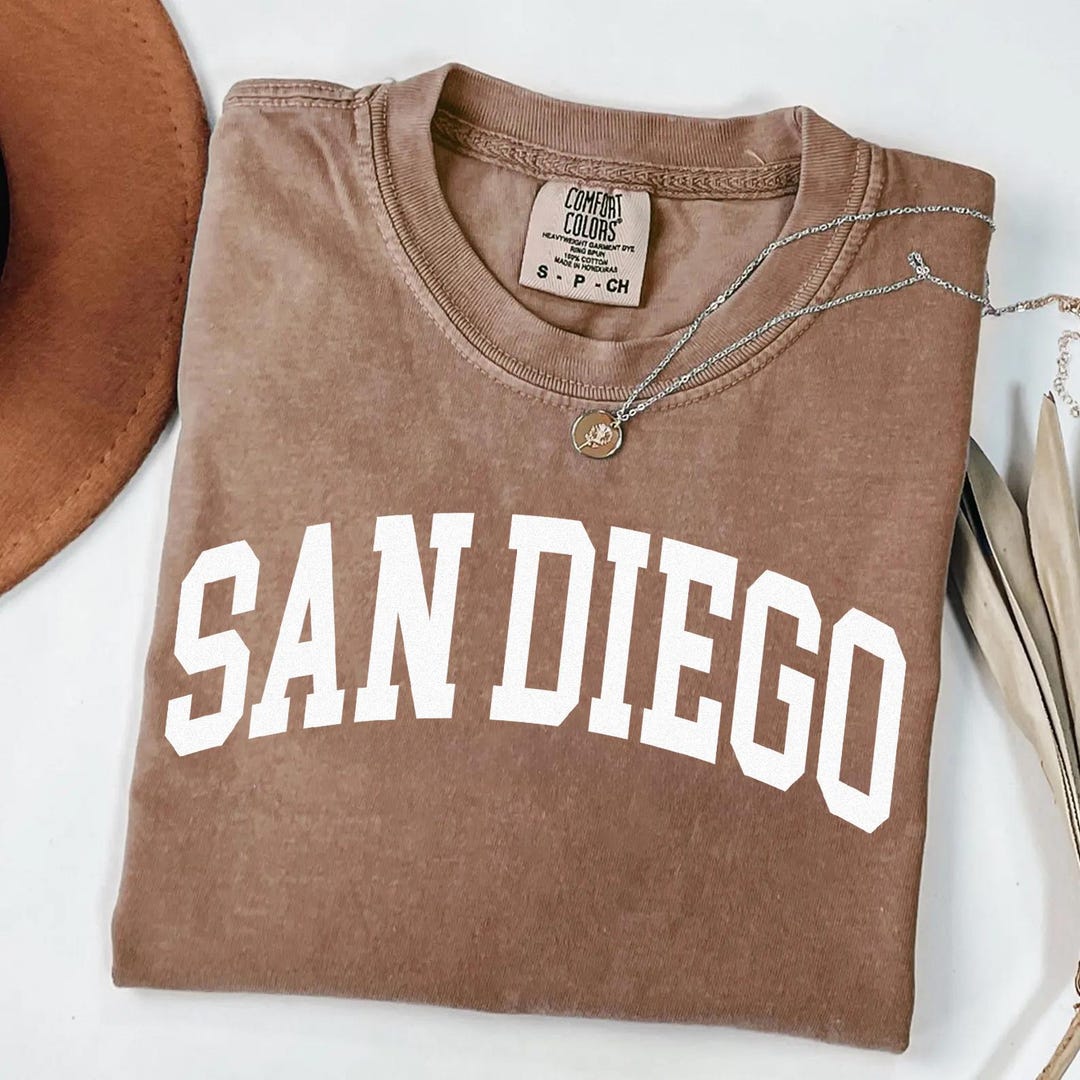 Comfort Colors San Diego T-shirt: Retro California Graphic Tee - Etsy