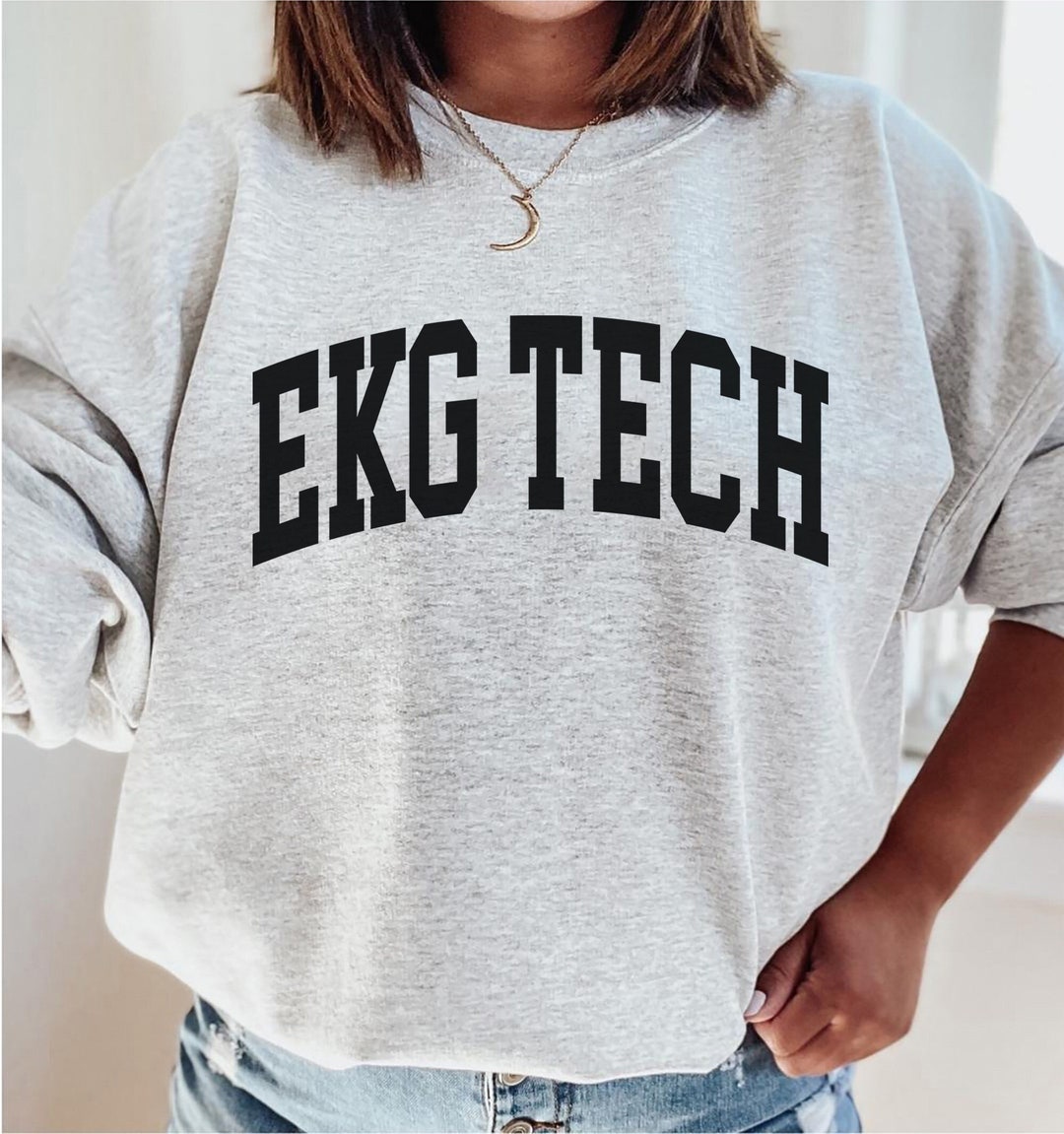 EKG Tech Sweatshirt, Ekg Tech Gifts Nursing ECG Shirt, ICU Nurse Tshirt ...