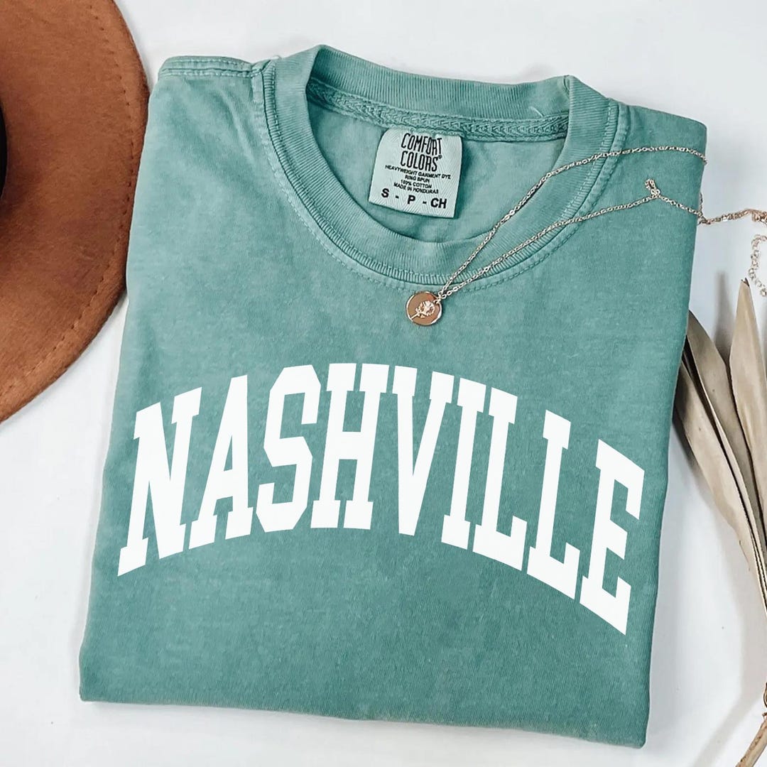 Comfort Colors® Nashville Shirt - Vintage Unisex Tee, Tennessee State ...