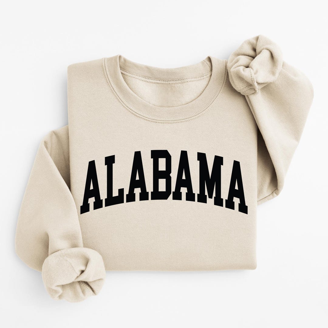 Alabama Sweatshirt Aesthetic Varsity Style Crewneck Cute Cozy Retro ...