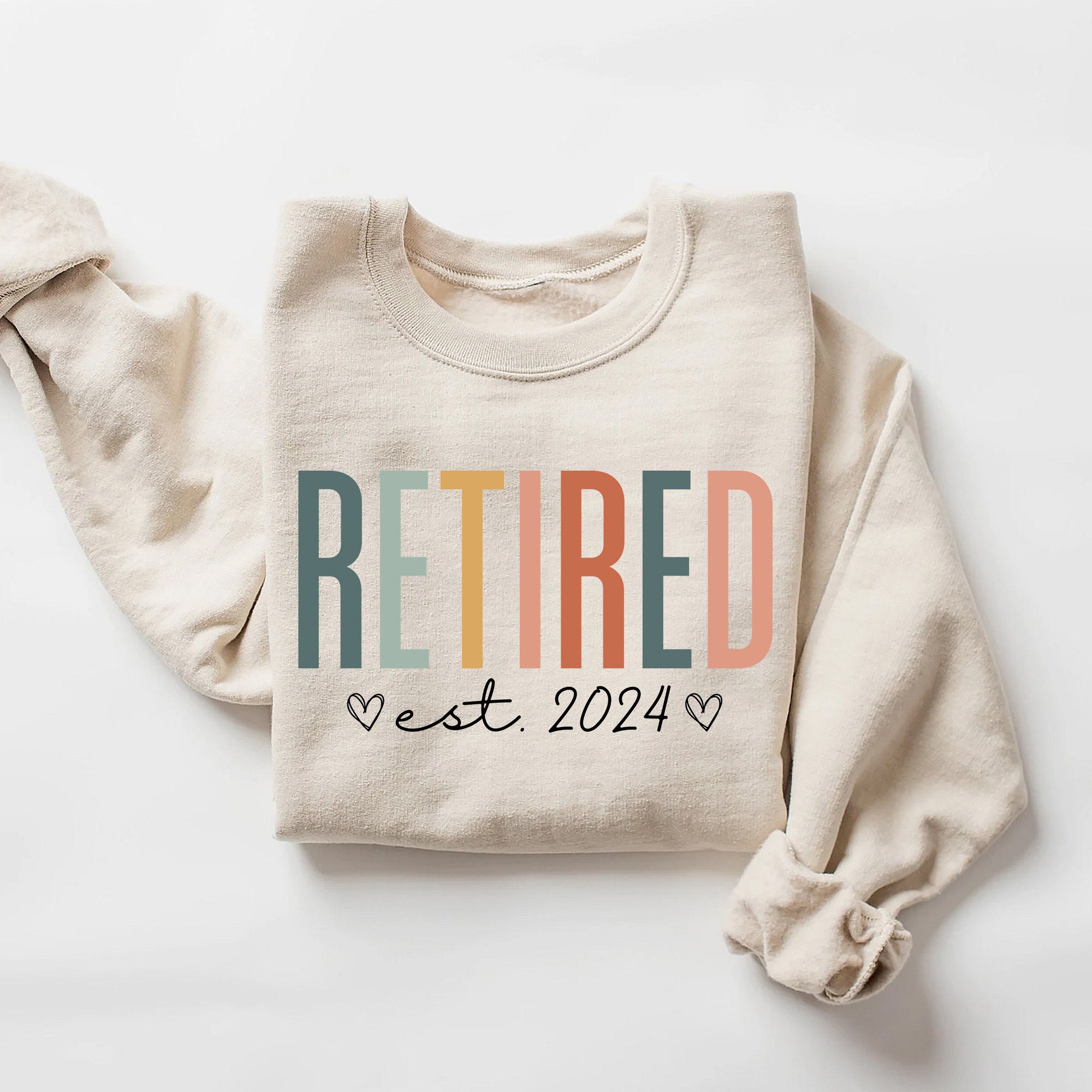 Personalized Retirement Sweatshirt: Custom Name, Retired & Loving It - Etsy