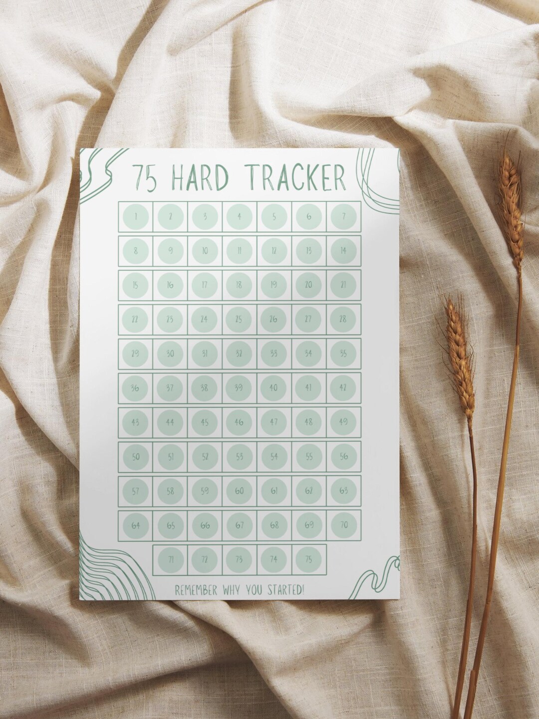 75 Hard Tracker, 75 Day Challenge Tracker, 75 Hard Digital Tracker, 75 ...