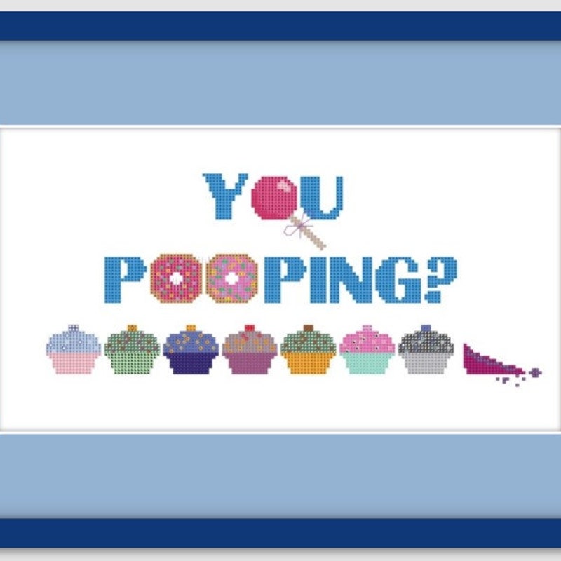 Poop Cross Stitch - Etsy