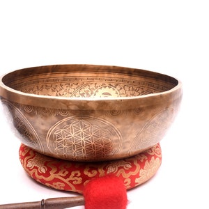 Extra Large Singing Bowl-super Fine Design Singing Bowl-flower of Life ...