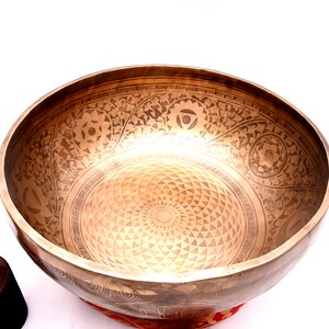 Extra Large Singing Bowl-super Fine Design Singing Bowl-flower of Life ...