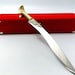 38" Damascus Single Edge Full Tang Rose Wood Handle Yatagan Sword NMT ...