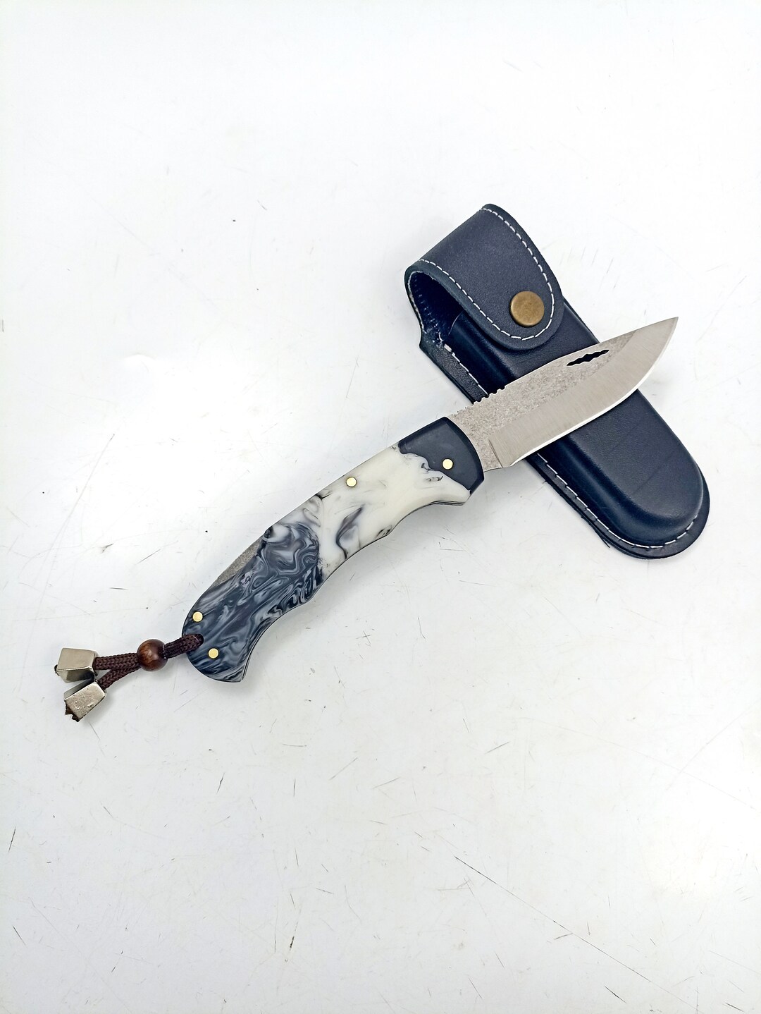 Handmade Folding Knife and Case, Custom Engraved Pocket Knife, Tactical ...
