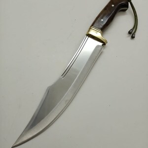 Handcrafted Machete Knife: 4116 Steel, Walnut Grip, Full Tang Blade - Etsy