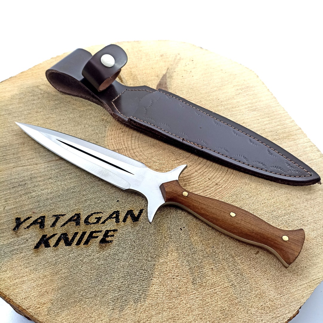 Handmade Dagger Knife With Sheath , Tactical Fixed Blade Knife , Full ...