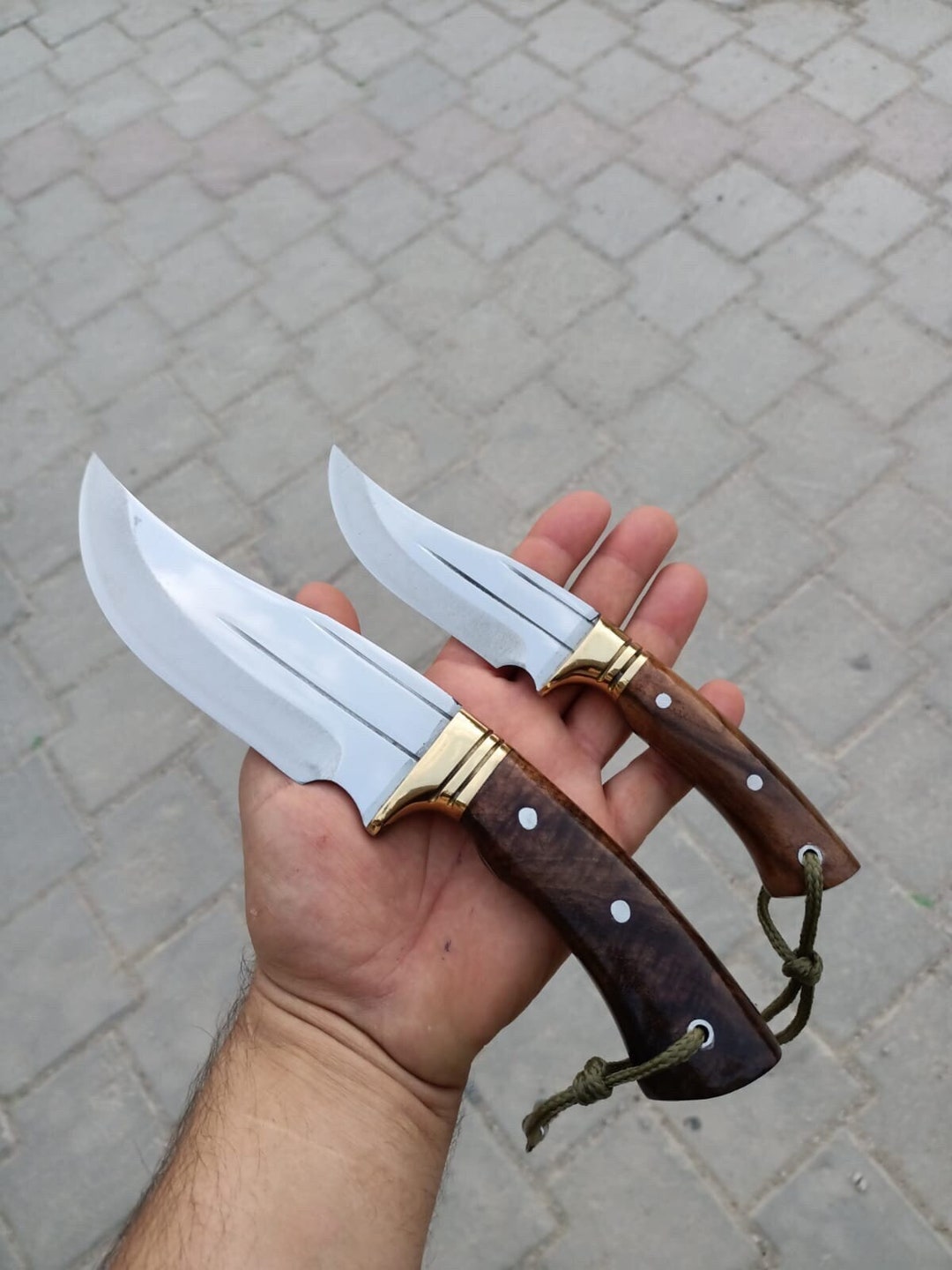 2 Pieces Hunting Knife Set Viking Knife Set Handmade Bushcraft Knife ...