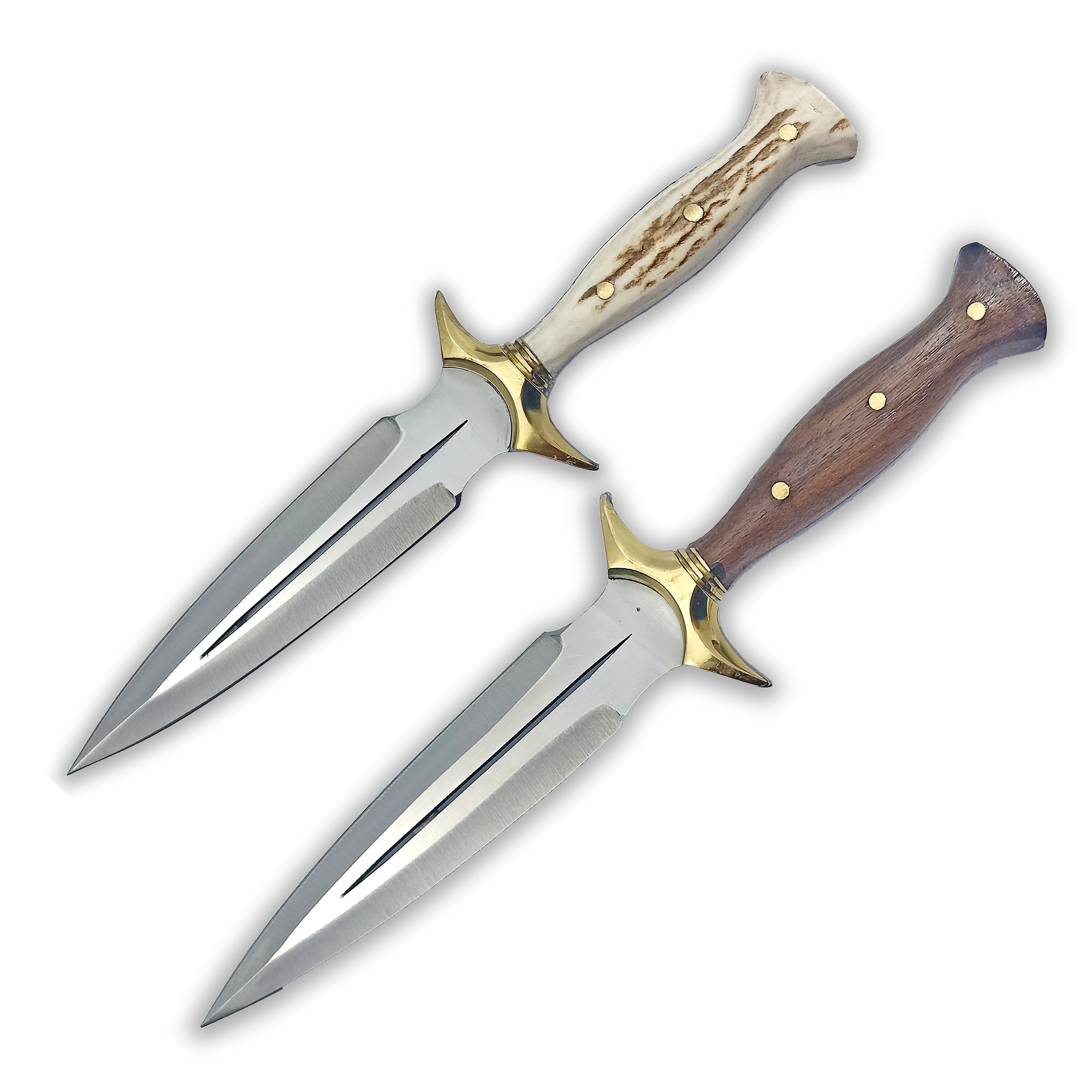 Deer Antler Dagger Knife Handmade Fairbairn Sykes Knife With - Etsy