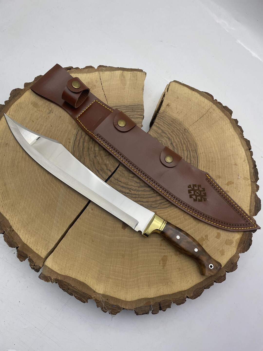 Handmade Machete Knife With Leather Sheath Hunting Gifts for Boyfriend ...