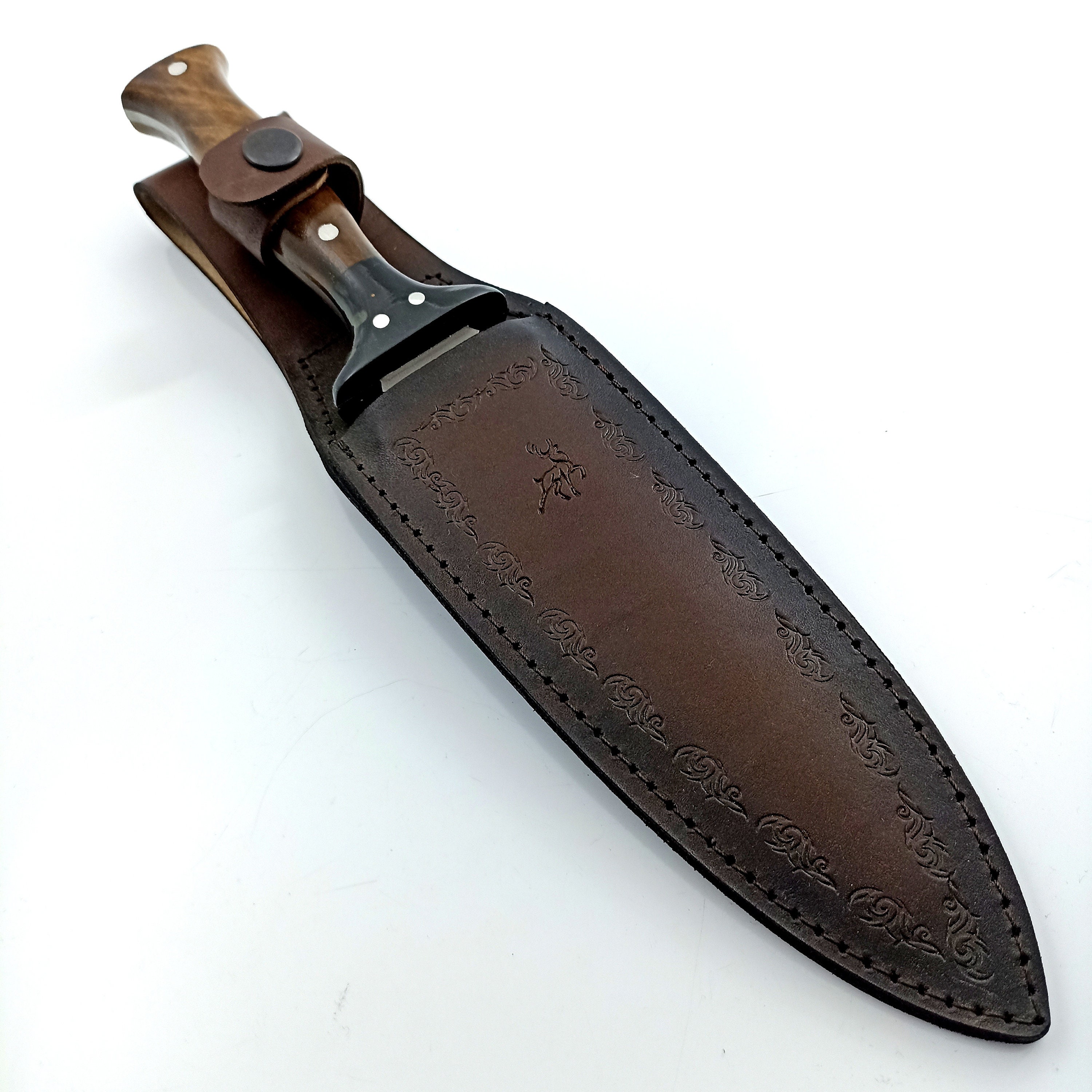 Handmade Full Tang Blade Dagger Knife With Leather - Etsy