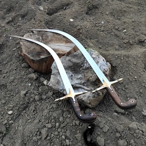 Arabic Shimsir Sword With Scabbard , İslamic Swords , Medieval İtems ...