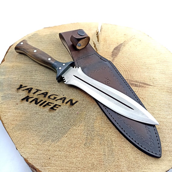 Handmade Full Tang Blade Dagger Knife With Leather | Etsy