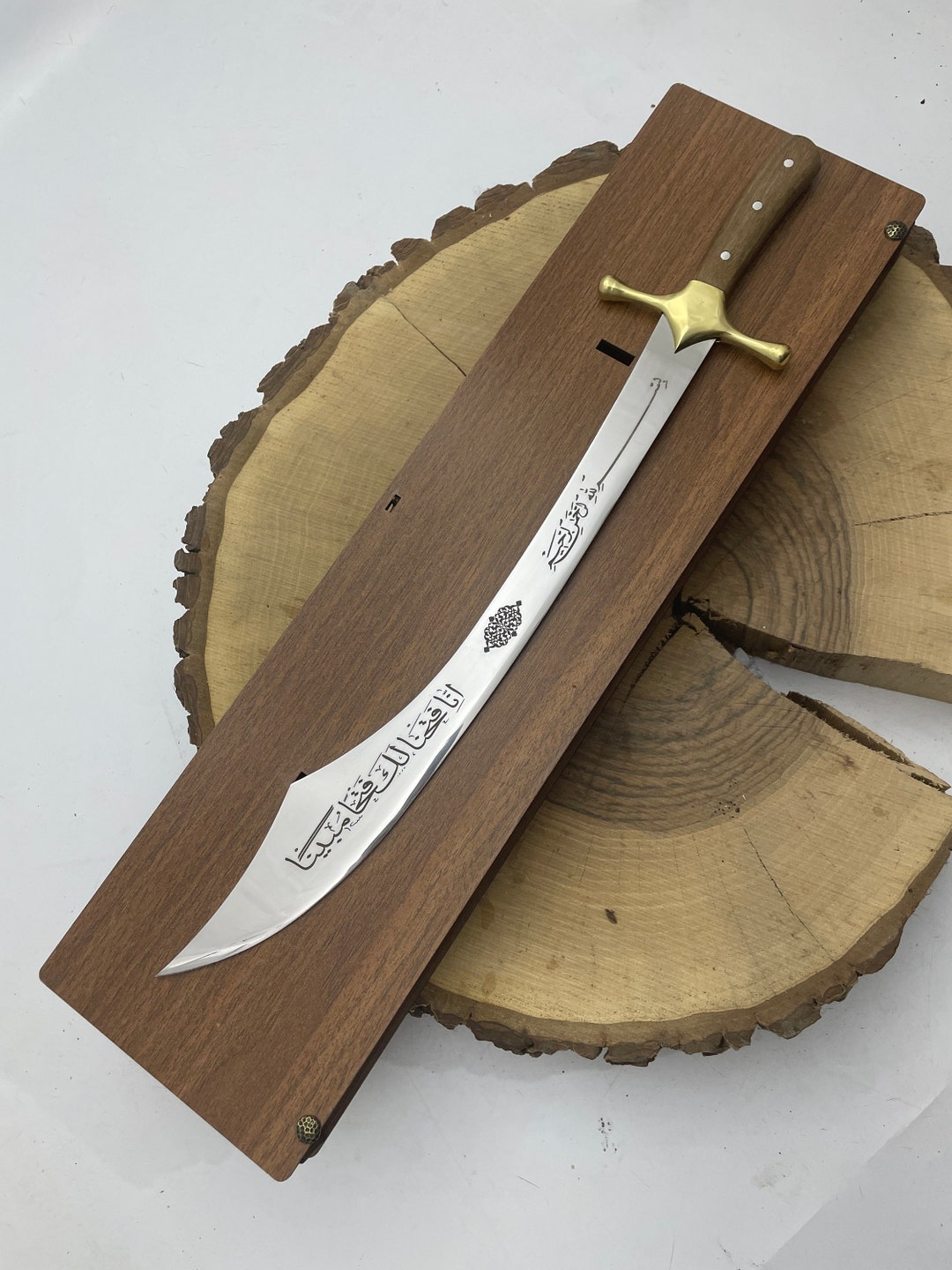 Handmade Islamic Scimitar Sword: Arabian Wall Art With Gift Box - Etsy