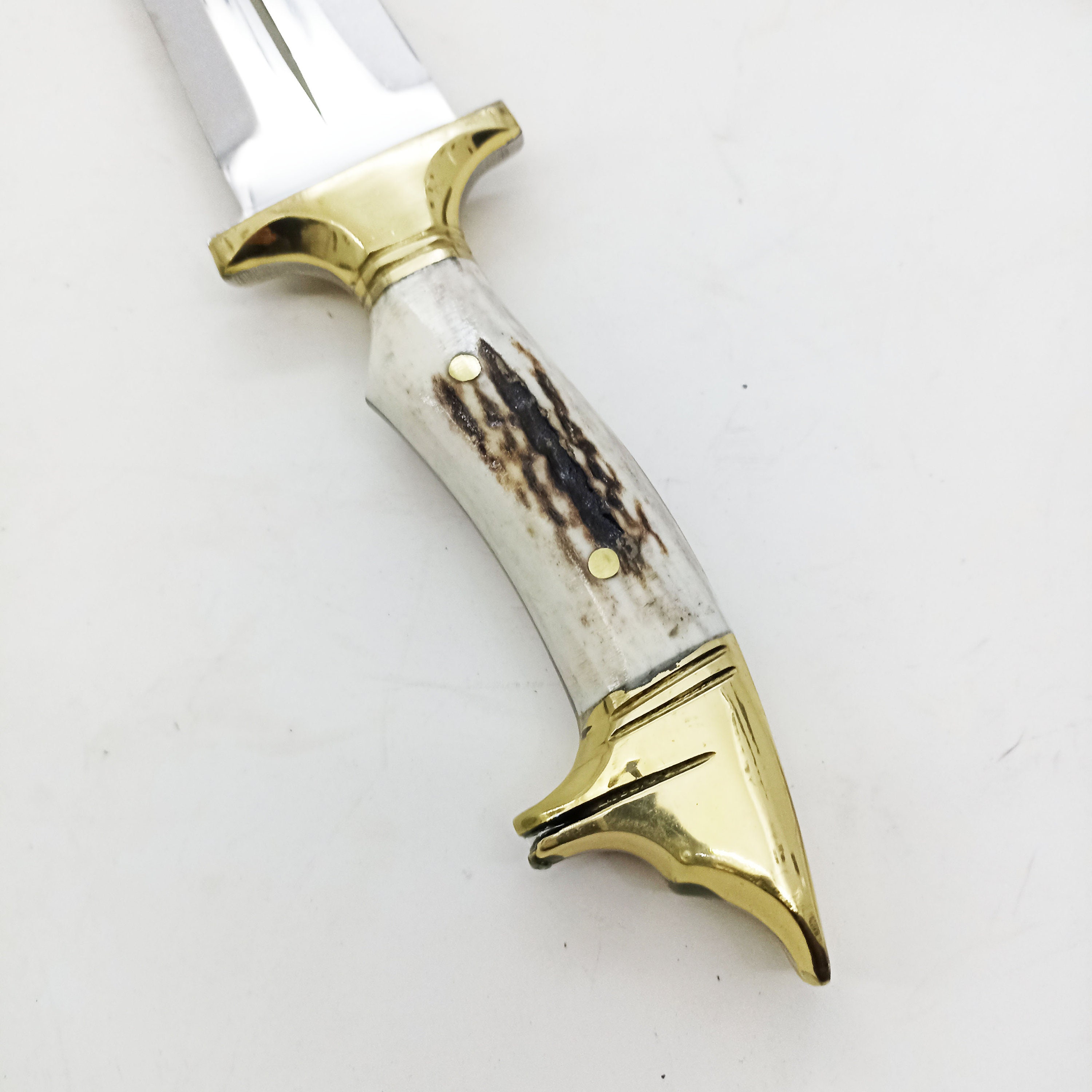 Handmade Deer Antler Handle Wolf Dagger Knife-custom Hunting | Etsy