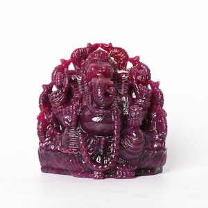 Natural Handmade Ruby Ganesha Sculpture Statue High Quality Gemstone ...