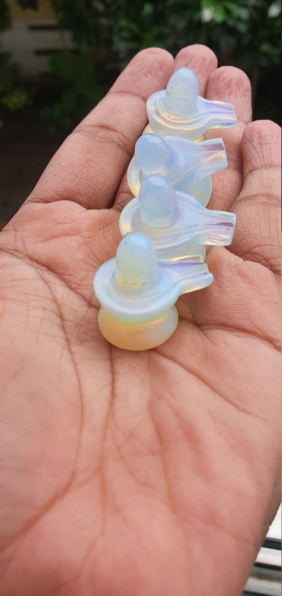 Small Opal Shivlinga Shivling Shiva Gemstone Carving Opal Blue - Etsy