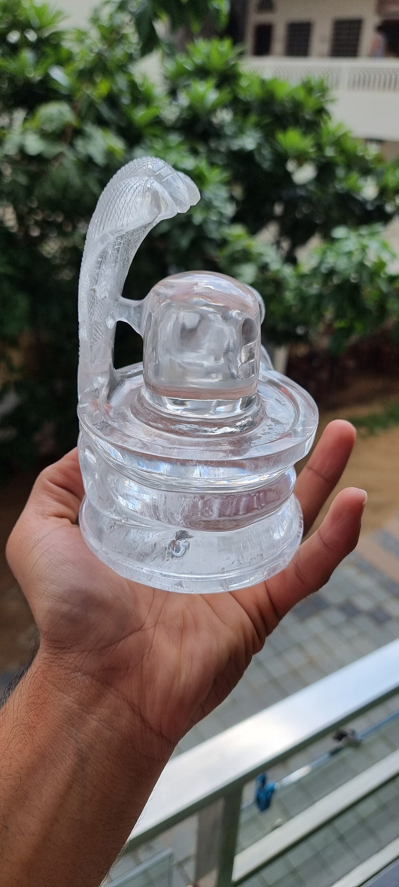Natural Handmade Crystal Quartz Shivling Gemstone Carving Lord Shiva ...