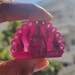Natural Hand Carved Ruby Goddess Lakshmi Pendant Carving Crystal Art ...
