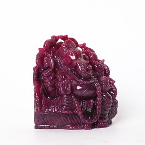Natural Handmade Ruby Ganesha Sculpture Statue High Quality Gemstone ...